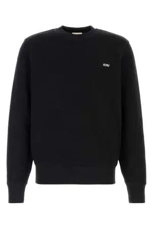 AUTRY 100% Cotton Hooded Sweatshirt - Black