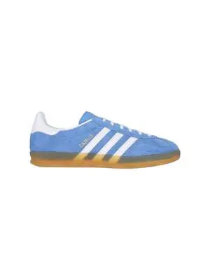 Adidas Leather Sneakers With Metallic Accents - Light Blue