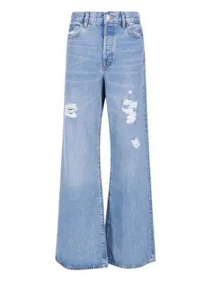 FRAME Lyocell-cotton Blend Jeans - Light Blue