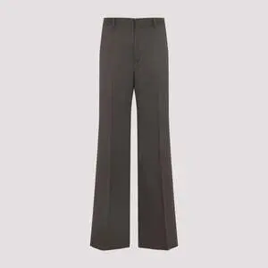 Celine Ethan Wool Regular Fit Straight Leg Pants - Brown