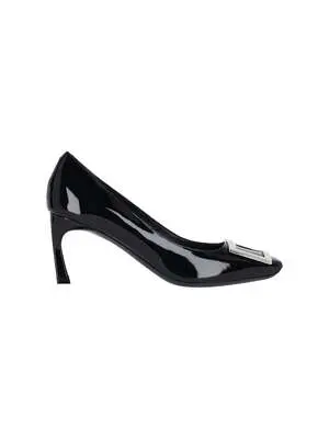 ROGER VIVIER Patent Leather Buckle Pointed Toe Pumps