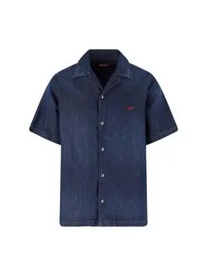 DIESEL® 100% Cotton Button-up Shirt For - Blue