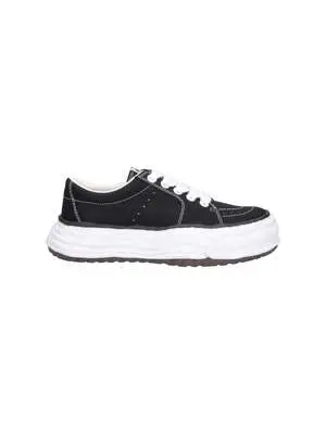 Mihara Yasuhiro Low Top Cotton Sneakers - Black