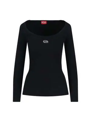 DIESEL® Cotton-blend Stretch T-shirt - Black