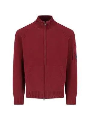 C.P. COMPANY Zip-up Wool-blend Cardigan - Red