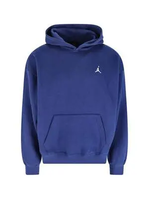 Nike Cotton Blend Hooded Sweatshirt With Logo - Blue