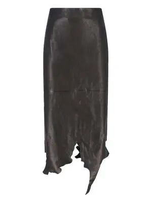DIESEL® Mini Leather Skirt For - Black