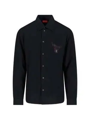 DIESEL® Embroidered Long Sleeve Button-up Shirt