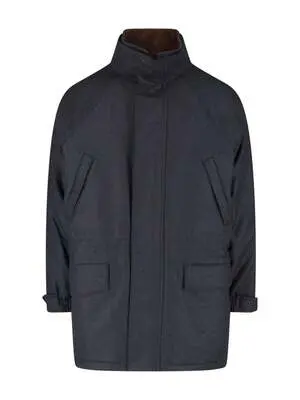 Auralee Stand Collar Short Coat