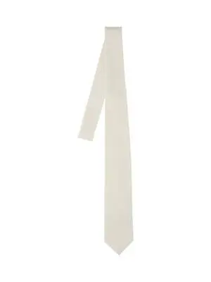Auralee Lightweight Cotton Neck Tie - White