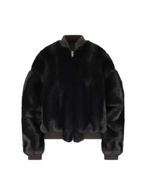 MAISON MARGIELA Faux Fur Bomber Jacket
