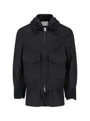 Sacai Hooded Utility Jacket With Flap Pockets