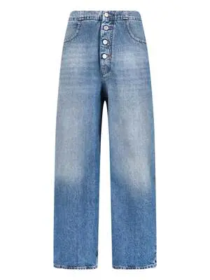 MAISON MARGIELA High-rise Wide-leg Button-fly Jeans