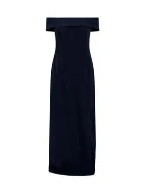 Ralph Lauren Off-the-shoulder Stretch Maxi Dress - Black