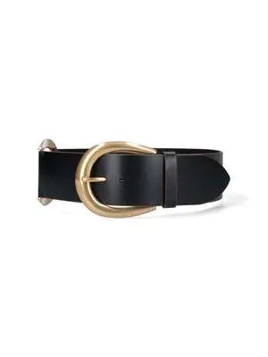 Chloé Leather Buckle Belt - Black