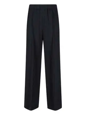 JIL SANDER Satin-blend Tailored Trousers - Black