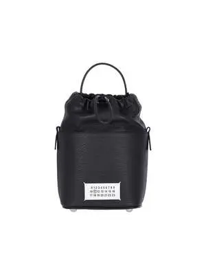 MAISON MARGIELA Mini Deerskin Bucket Bag - Black