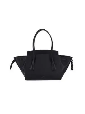 JIL SANDER Leather Tote Bag With Juta & Cotton Lining