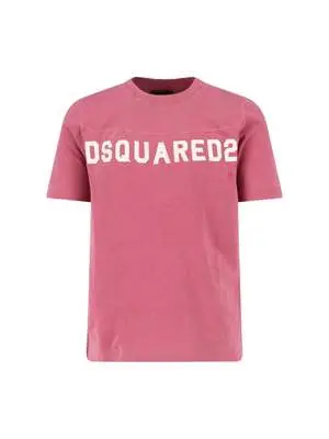 Dsquared2 100% Cotton Crewneck T-shirt - Red