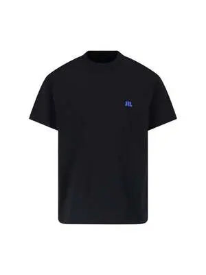 JIL SANDER 100% Cotton Crewneck T-shirt For - Black