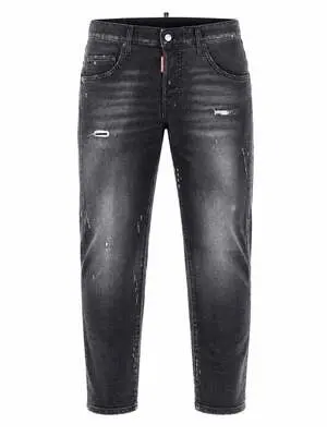Dsquared2 Straight-leg Jeans With Distressed Detailing - Black