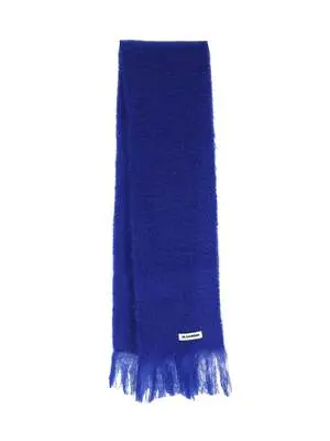 JIL SANDER Mohair-wool Blend Scarf - Blue