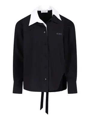 Attico Tailored Button-down Shirt With Classic Collar - Black