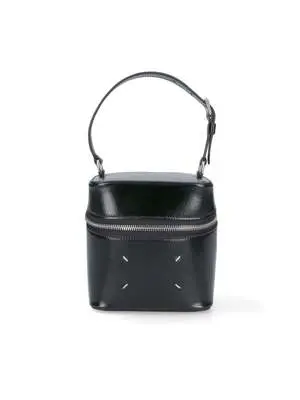 MAISON MARGIELA Bovine Leather Shoulder Bag With Brass Hardware - Black