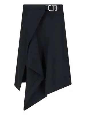 Attico Draped Mini Skirt - Black