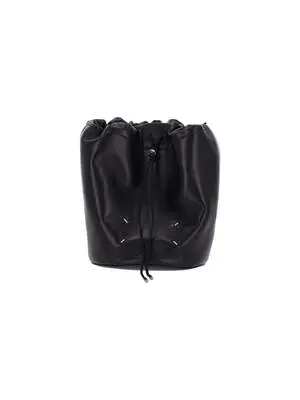 MAISON MARGIELA Sheep Leather Mini Bag With Contrast Leather And Brass Hardware - Black