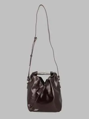 MAISON MARGIELA Cowhide Shoulder Bag With Cotton Lining And Zamak Hardware - Brown