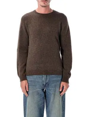 ROBERTO COLLINA Wool Blend Crewneck Sweater - Marrone