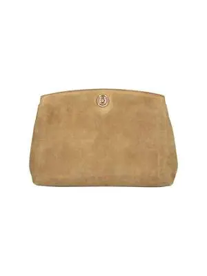 LIFFNER Luxe Cow Suede Handbag With Gold Tone Clasp