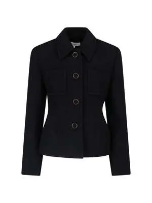 Chloé Chic Virgin Wool Stretch Jacket With Soft Cotton-viscose Lining
