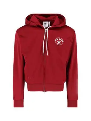 ADIDAS ORIGINALS BY WALES BONNER Fleece Zip-up Sweatshirt - Red