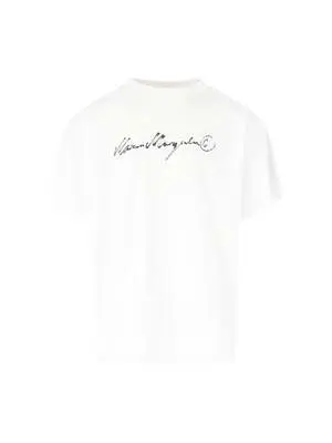MAISON MARGIELA 100% Cotton T-shirt - White
