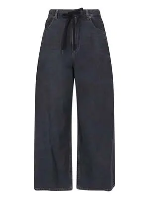 MAISON MARGIELA Light Wash Distressed Cotton Denim Jeans - Black