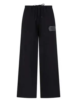 MAISON MARGIELA 100% Cotton Trousers - Black