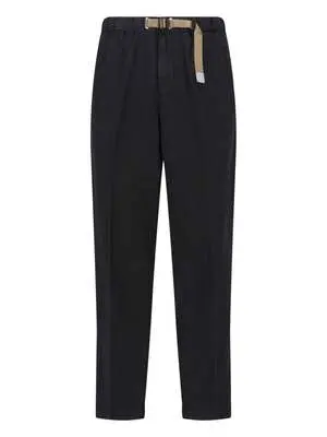 WHITE SAND Lyocell-linen Cotton Blend Tailored Trousers - Black