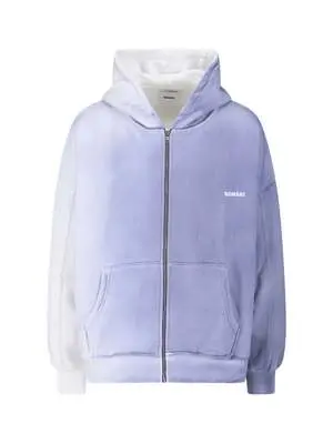 BONSAI Zip-up Hoodie With Gradient Dye - Blue