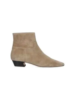 STUART WEITZMAN Light & Natural Calf Leather Ankle Boots For
