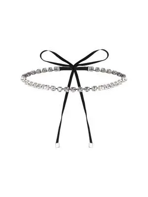 MAISON MARGIELA Crystal Embellished Choker Necklace - Silver