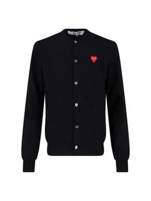 Play Comme Des Garcon 100% Wool Sweater - Black