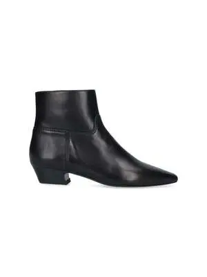 STUART WEITZMAN Leather Ankle Boots - Black