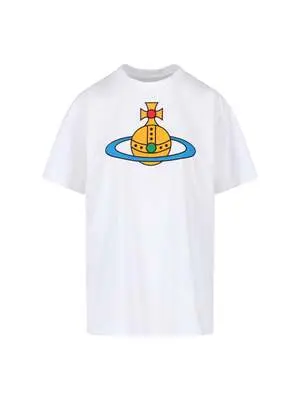VIVIENNE WESTWOOD 100% Cotton Light & Natural T-shirt - White