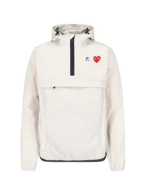 Play Comme Des Garcon Logo Lightweight Jacket - Beige