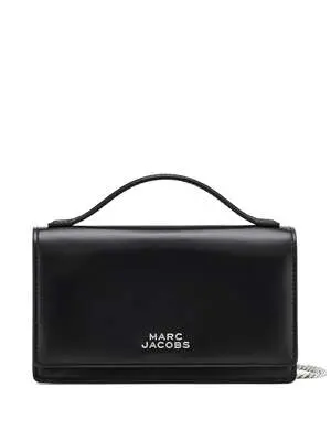 Marc Jacobs Mini Leather Handbag With Magnetic Closure - Black