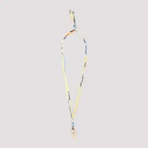 Celine Cordon Silk & Brass Necklace