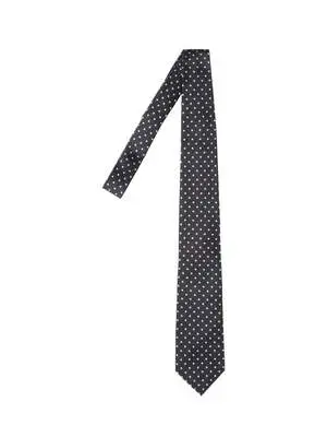 TOM FORD Polka Dot Silk Tie - Black
