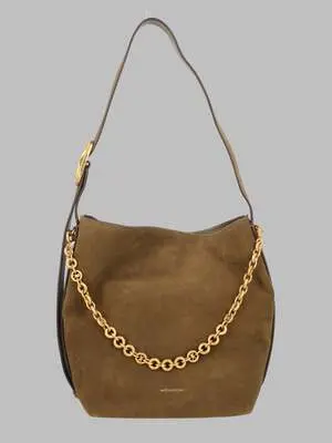 Michael Kors Suede Hobo Shoulder Bag - Green